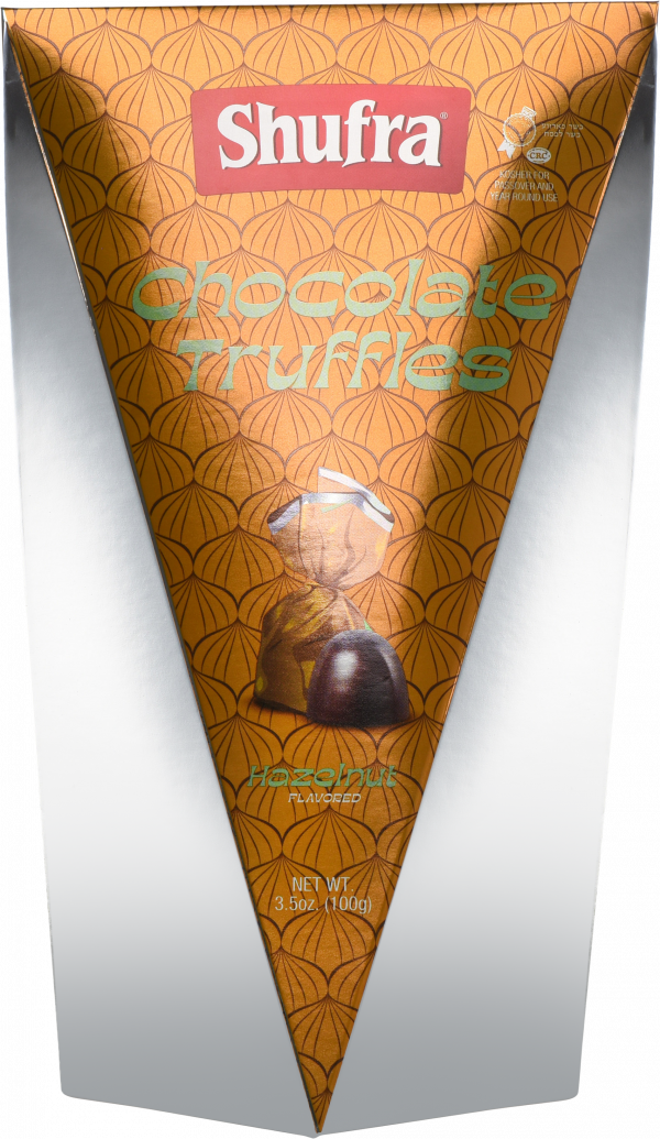HAZELNUT FLAVORED TRUFFLES – GOLD GIFT BOX – Shufra
