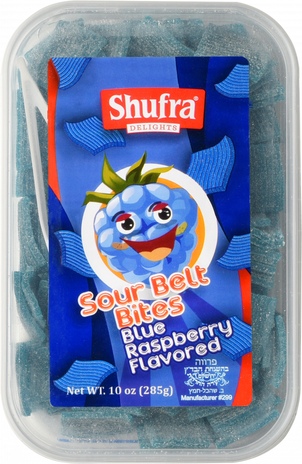 BLUE RASPBERRY FLAVORED SOUR BELT BITES – Shufra